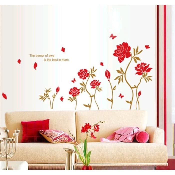 Jual Stiker Dinding / Stiker Kaca / Wall Sticker (Mekar Bunga Peony ...