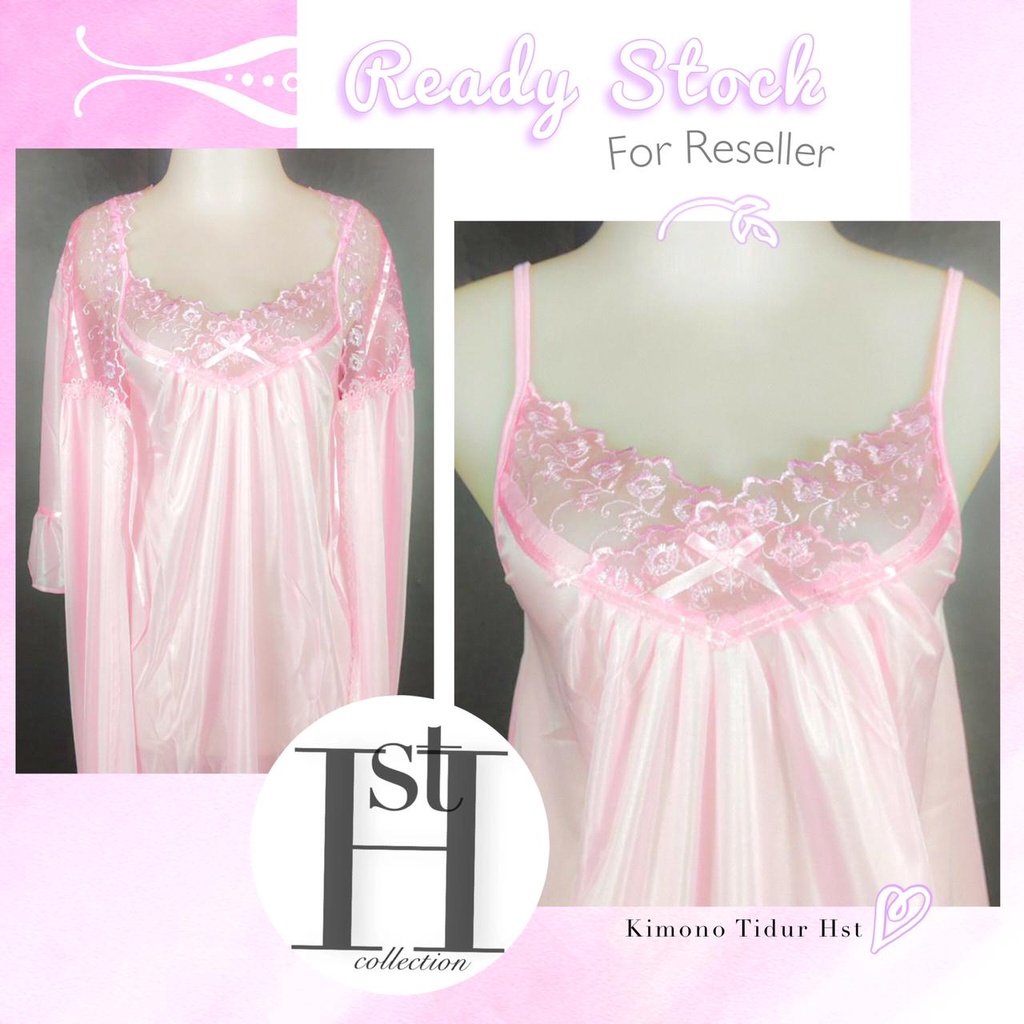 Jual Kimono Tidur Hst Special Renda (Include Daster Singlet Renda ...