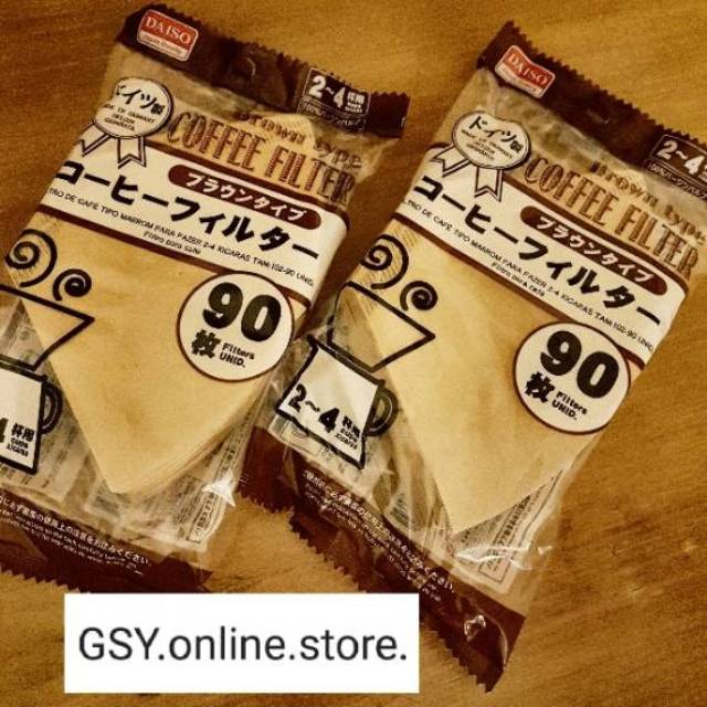 Jual Coffee Filter Daiso / Filter Kopi / Kertas Saring Kopi (isi 90 pcs ...