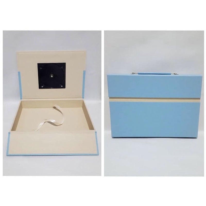 Jual BOX/KOPER KULIT ALBUM FOTO 20x30 (warna biru ,tosca ,merah,putih ...