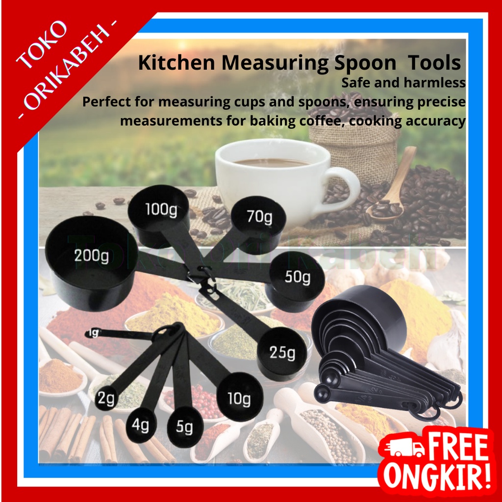 Jual PREMIUM MEASURING SPOON Sendok Ukur Takar Takaran Gram Plastik Set ...