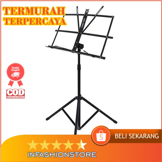 Jual PROMO Ammoon Tripod Stand Partitur Sheet Musik konser dudukan buku ...