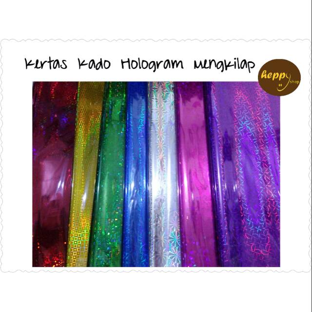 Jual Kertas Kado Hologram Mengkilap 3D Plastik Kilap | Shopee Indonesia