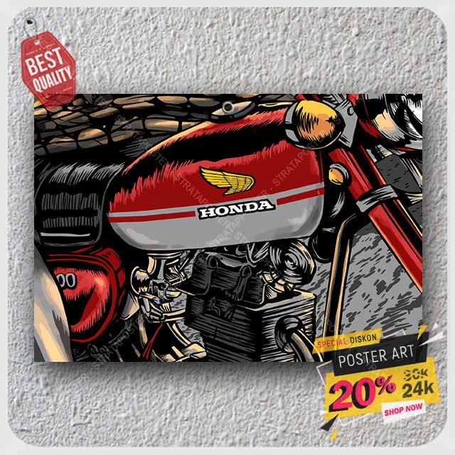 Jual Poster Motor - Hiasan dinding Klasik - Poster dinding - Pajangan ...