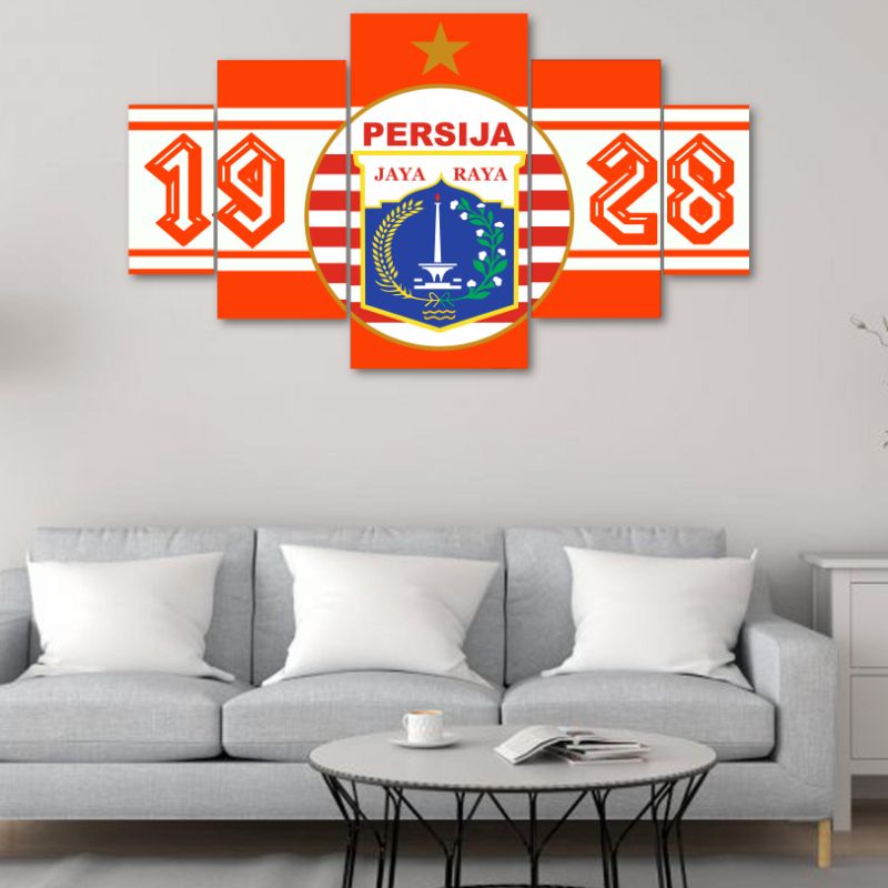 Jual hiasan dinding walldecor poster kayu logo club bola Persija ...