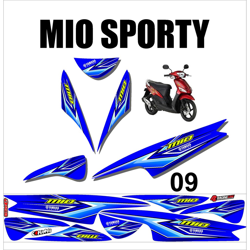 Jual Stiker Sticker Striping Motor Variasi Yamaha MIO SPORTY Racing ...