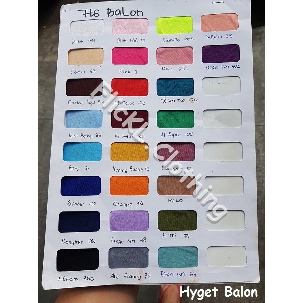 Jual Kain Hyget Balon Bahan Hyget Spandex Balon Spandex Hyget Balon ...