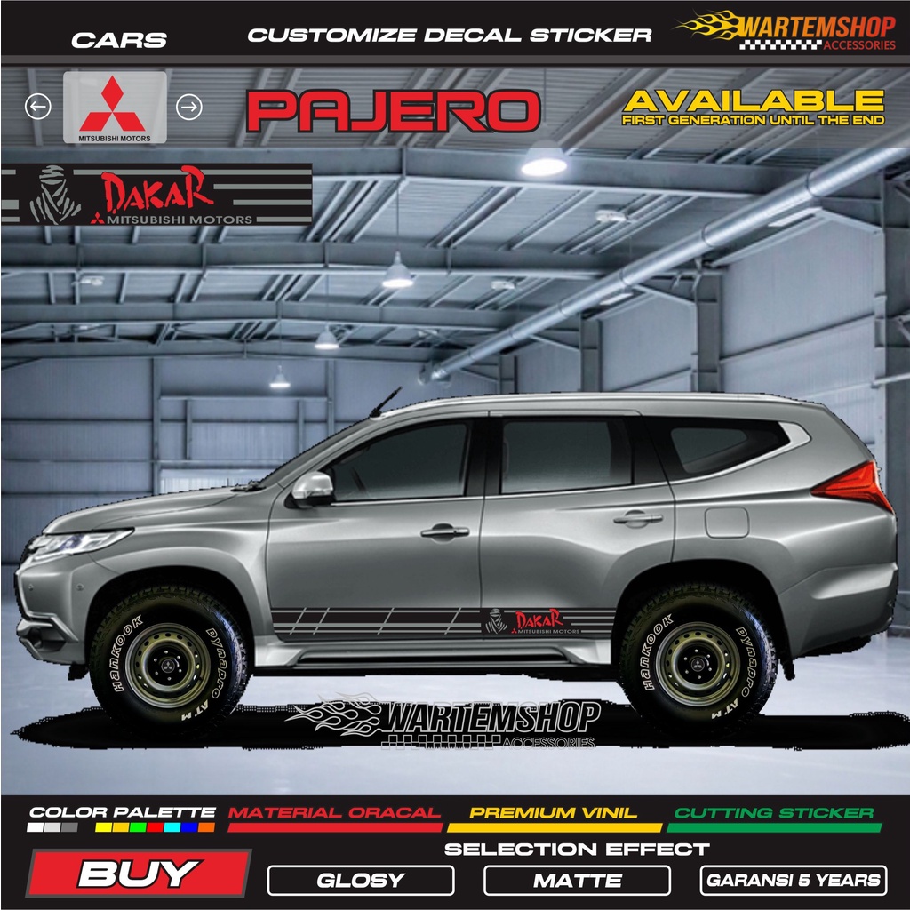Jual SIDE DECAL MITSUBUSHI PAJERO DAKAR | Shopee Indonesia