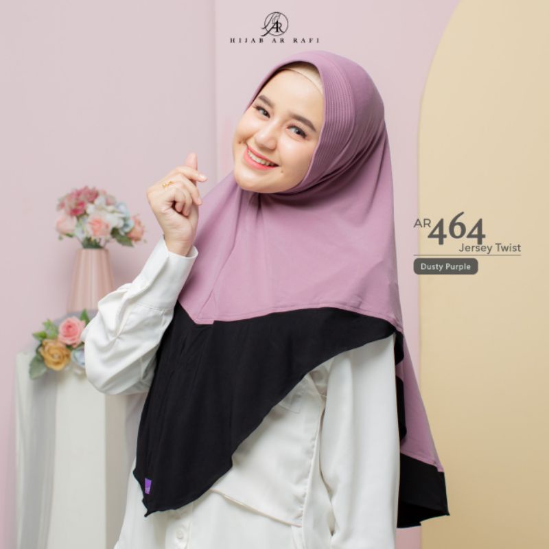 Jual Terbaru √ AR 464 Hijab Ar Rafi || Jilbab Kombinasi 2 Warna (Anniha ...