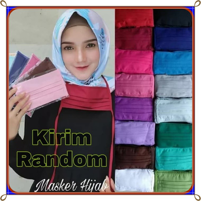 Jual ( MASKER HIJAB ) masker kain wanita hijabers anti debu virus ...
