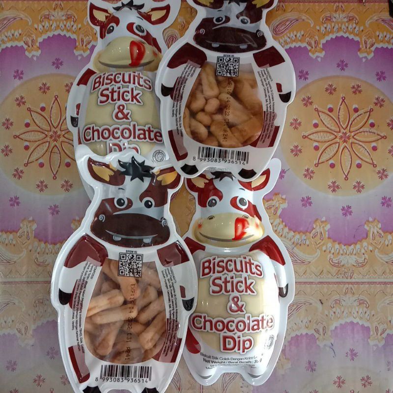 Jual Biskitop sap (4pcs)i / Biscuits stick & vanila dip / Biskuit sapi ...