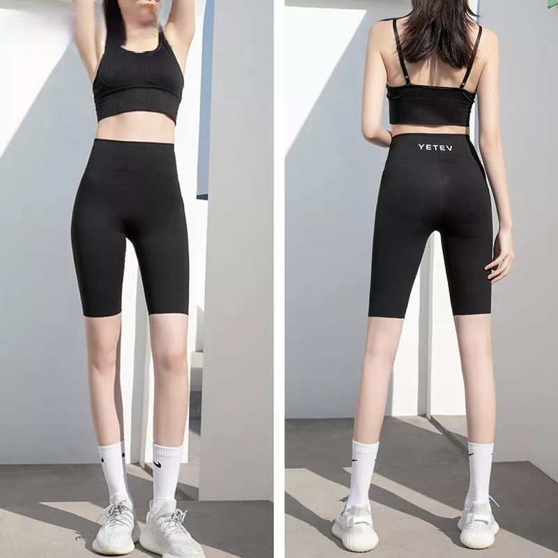 Jual ZP-Celana Pendek High Waist Sport Logo YETEV Import 5/6 n 3/4 Legging Santai Seksi Ramping ...