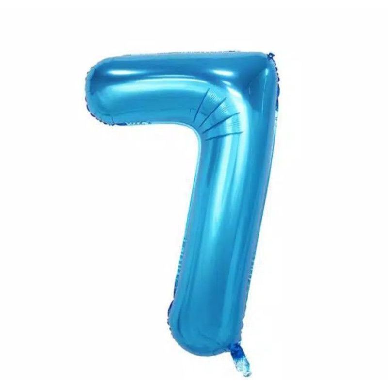 Jual BALON ANGKA BIRU POLOS 80CM / BALON FOIL ANGKA 80CM / BALON ANGKA ...