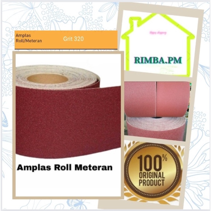 Jual Amplas Roll Meteran Grid 60- 80-100- 120-150-180- 240- 400 Ampelas ...