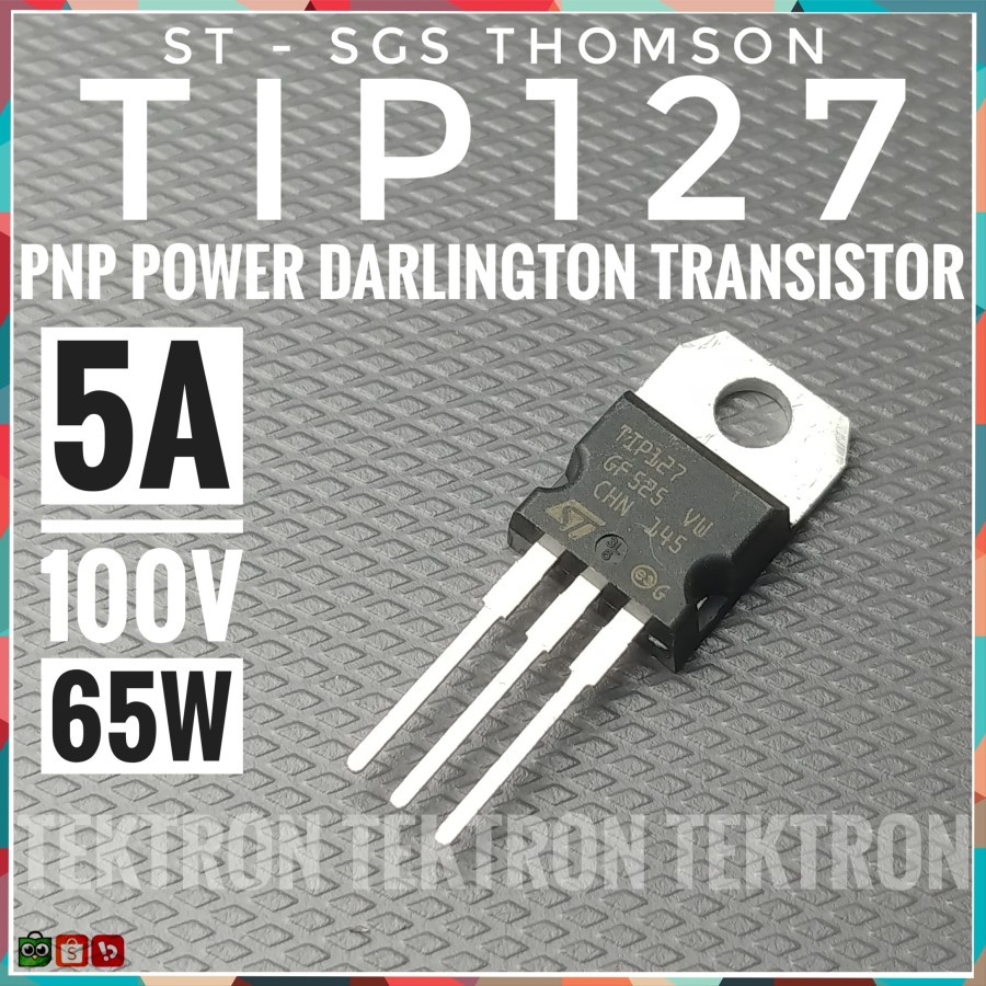 Jual ST TIP127 PNP Darlington Transistor 5A 100V 65W Asli Original TIP 127 | Shopee Indonesia