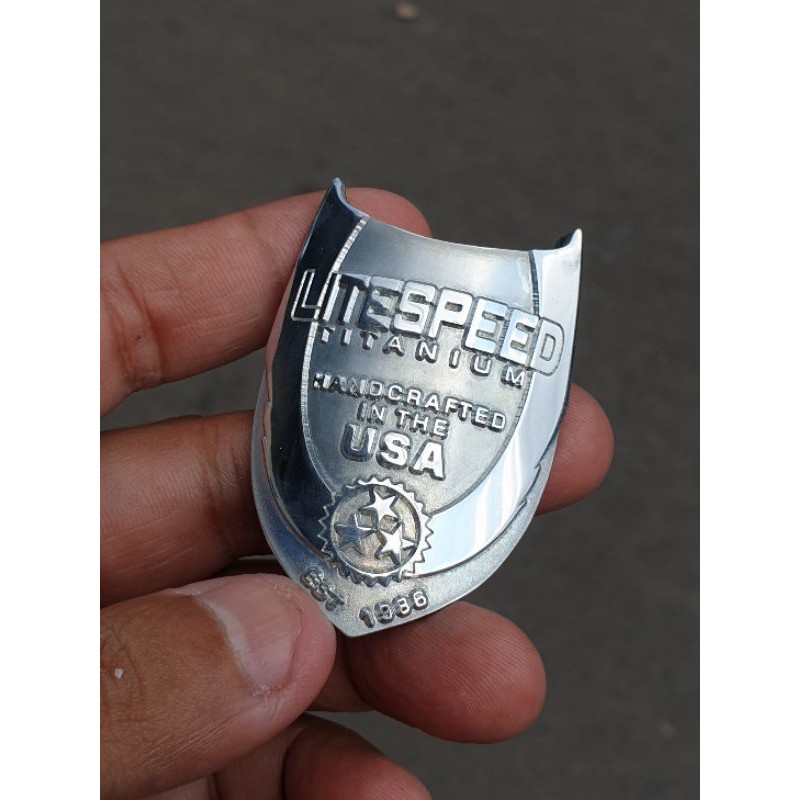 Jual Head tube Badge / Head badge LITESPEED TITANIUM - Emblem Sepeda ...