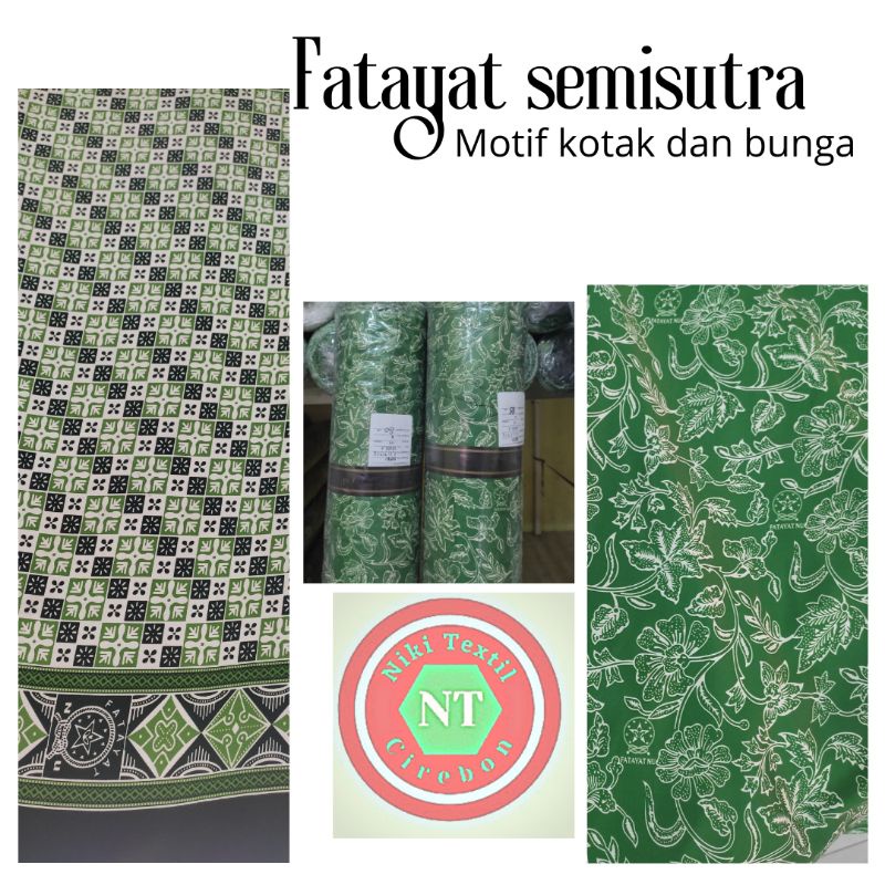 Jual Kain batik fatayat bunga bahan semisutra seragam fatayat nu dan ...