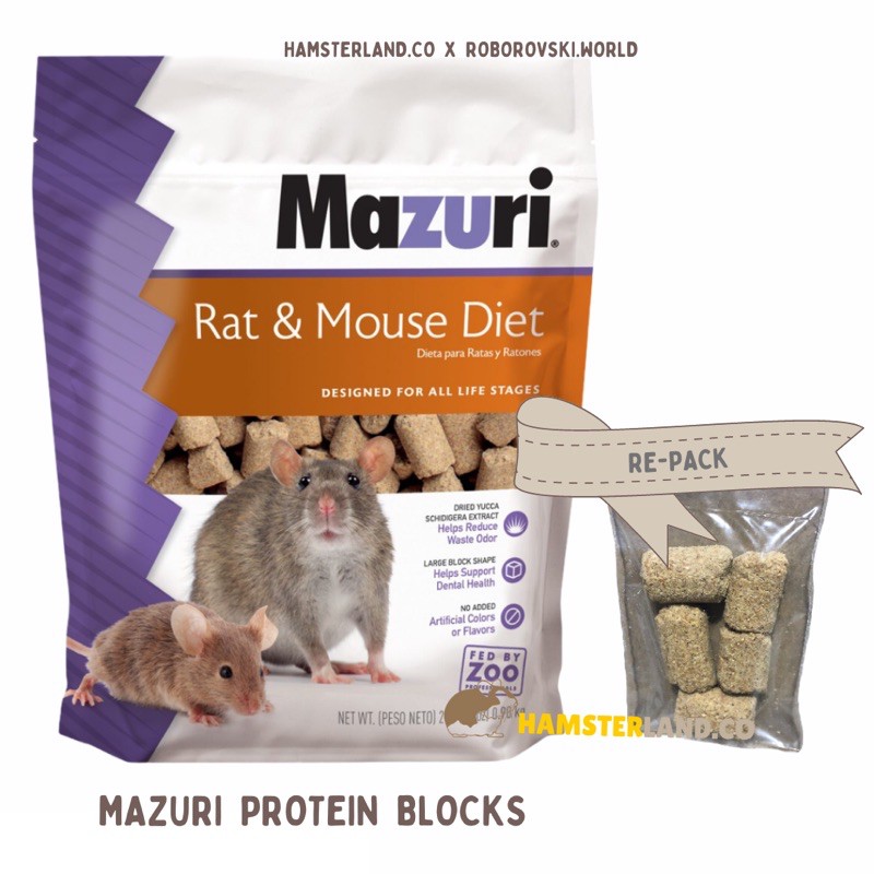 Jual Mazuri Rat & Mouse Diet Protein Blocks (Repack) Suplemen Protein ...