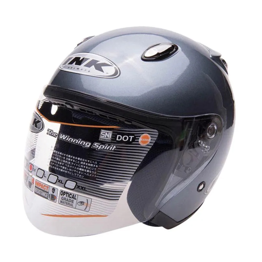 Jual HELM INK CENTRO JET SOLID - ALL GREY | Shopee Indonesia