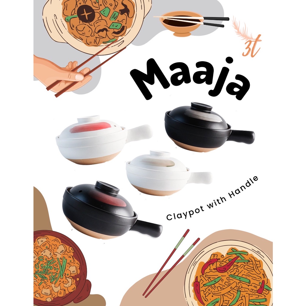 Jual Maaja Claypot with handle | Shopee Indonesia