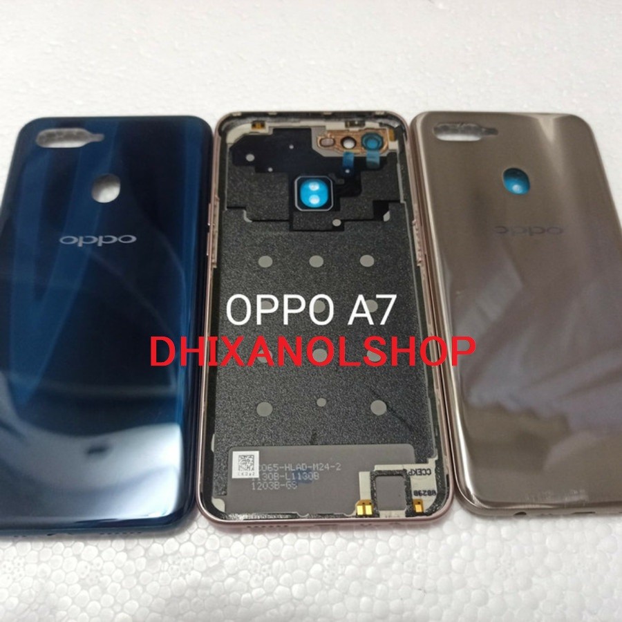 Jual BACK CASING FULLSET PLUS BEZEL TULANG HP OPPO A7 | Shopee Indonesia