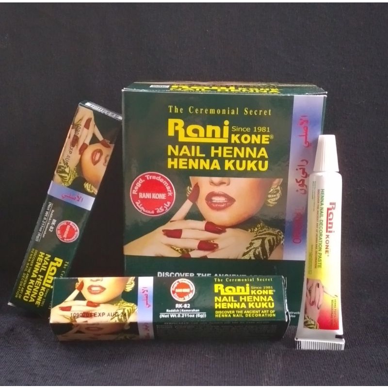 Jual NAIL HENNA PACAR KUKU RANI KHONE [kutek] | Shopee Indonesia