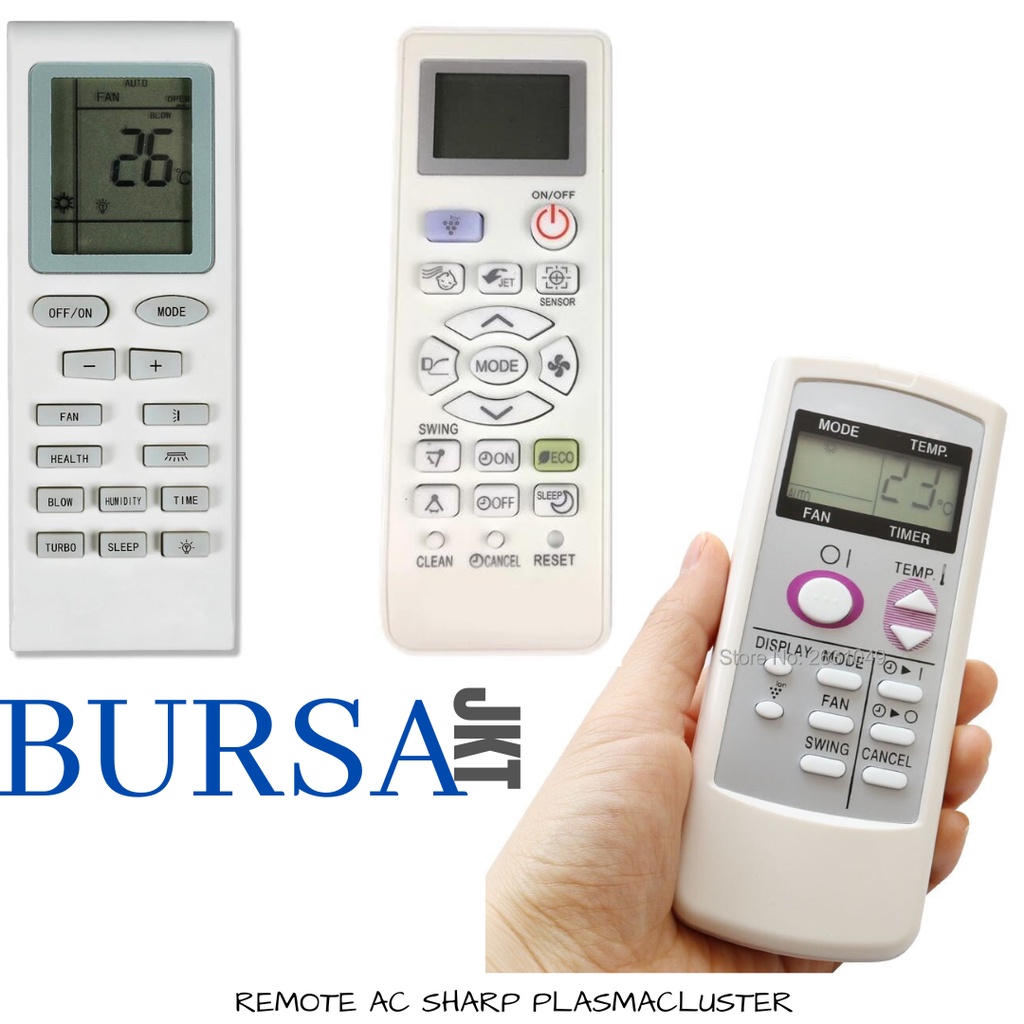 Jual REMOTE AC SHARP PLASMACLUSTER SPLIT INVERTER 0.5 - 2 PK | Shopee ...