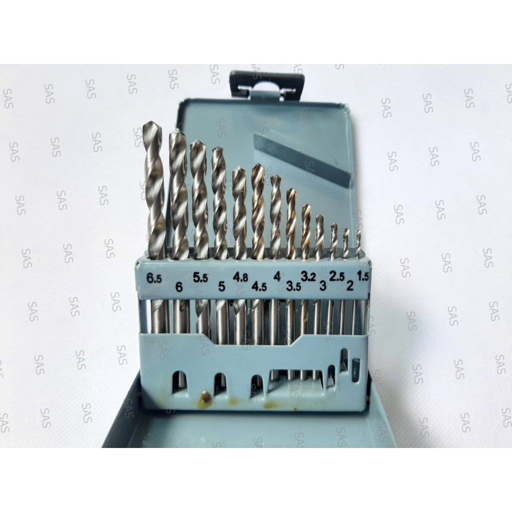 Jual SAS Benz Mata Bor Besi Set 13 Pcs 1.5 - 6.5mm mata bor besi metal ...