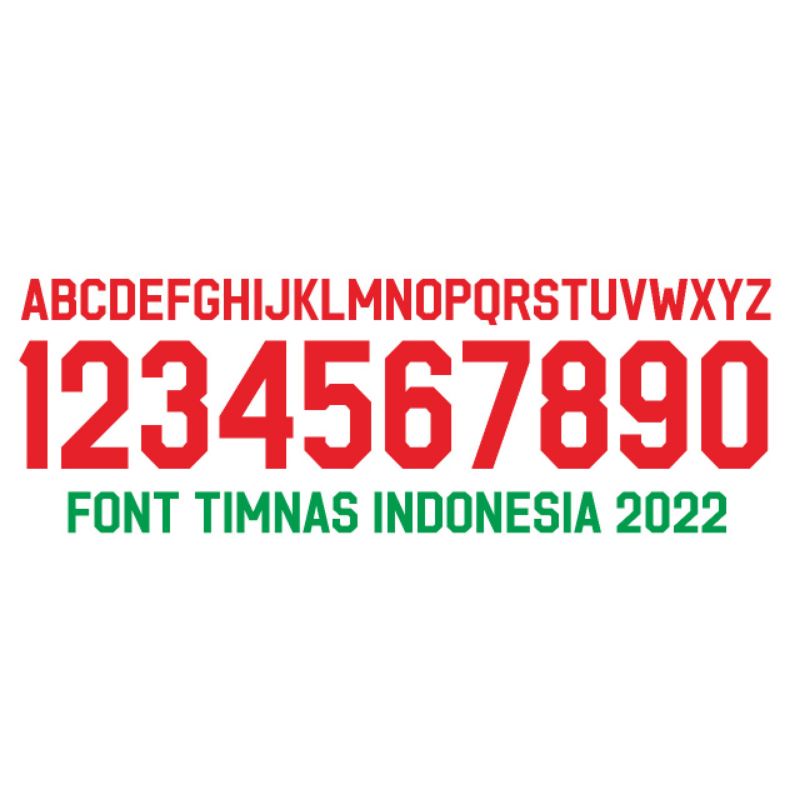 Jual TAMBAHAN BIAYA SABLON BUAT NAMESET JERSEY SABLON BAHAN POLYFLEX FONT TIMNAS INDONESIA 2022 ...