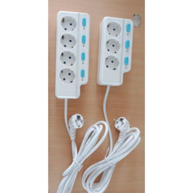 Jual Stop kontak kabel saklar 3 4 5 colokan 1,5m 3m 5m Shukaku | Shopee ...