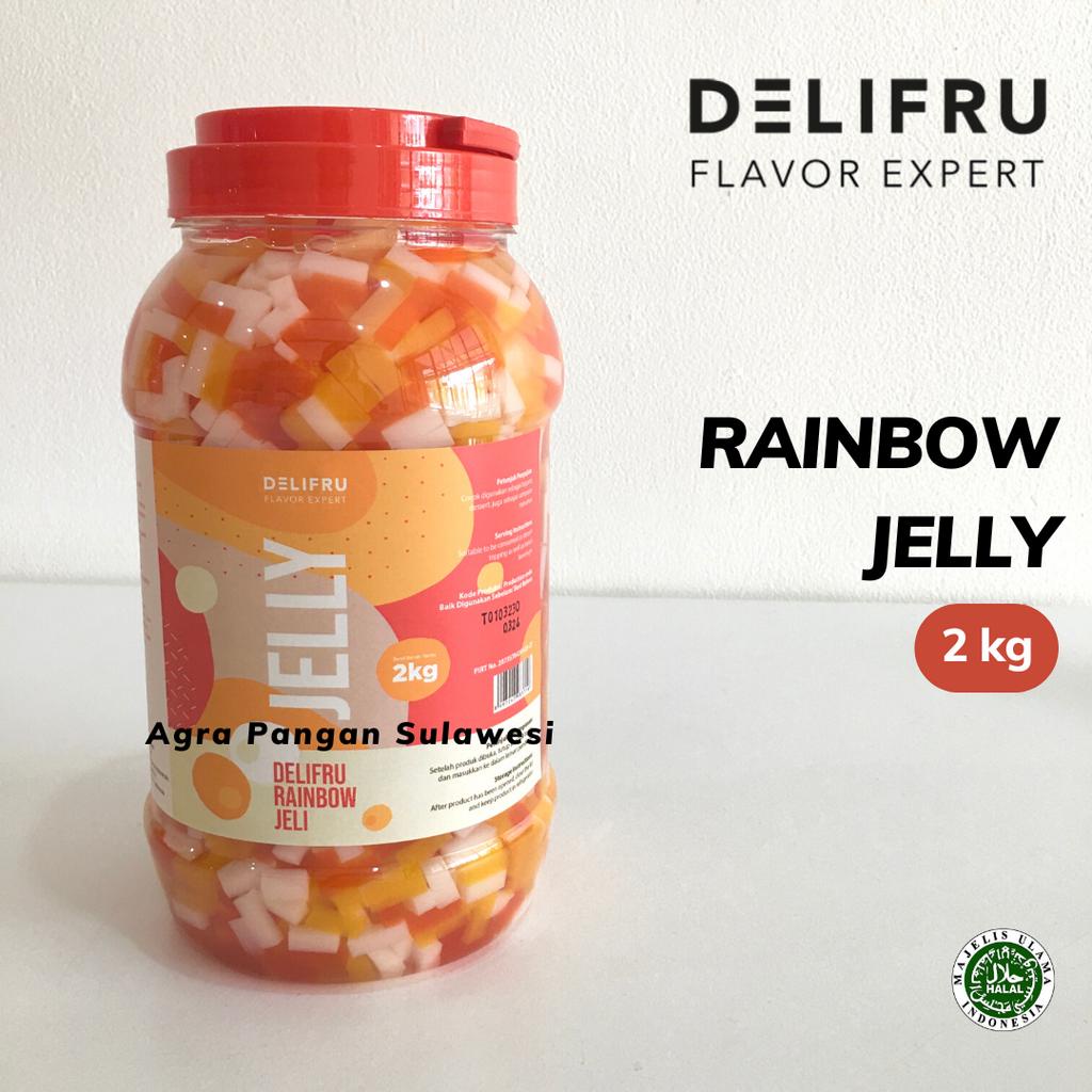 Jual RAINBOW JELLY Topping Minuman Delifru | Jeli Pelangi 2kg Premium ...