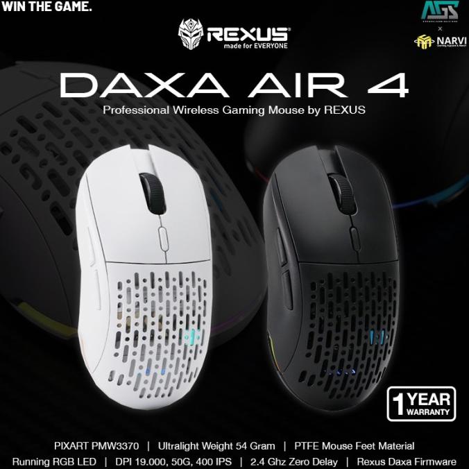 Jual REXUS DAXA AIR IV / DAXA AIR 4 WIRELESS - GAMING MOUSE DFVF54535 ...
