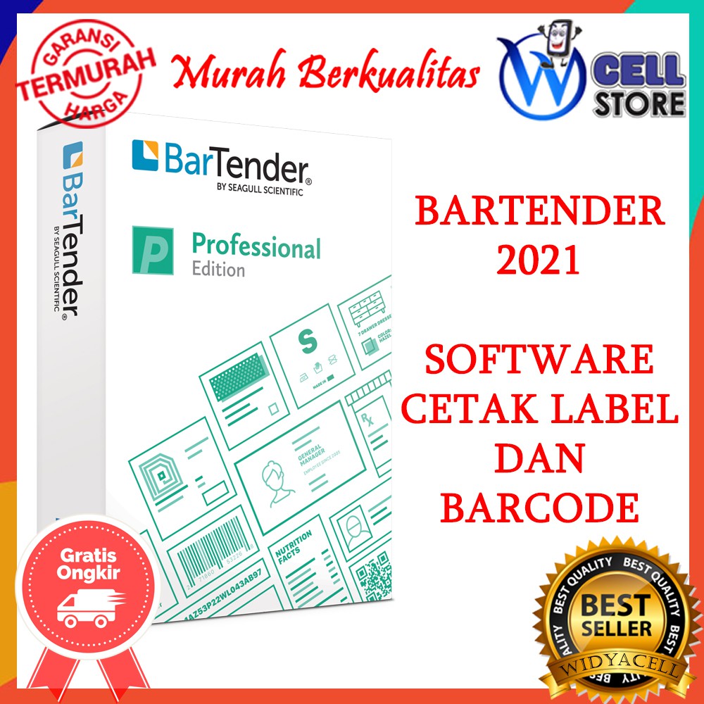 Jual SOFTWARE CETAK LABEL DAN BARCODE BARTENDER 2021 UPDATE TERBARU ...
