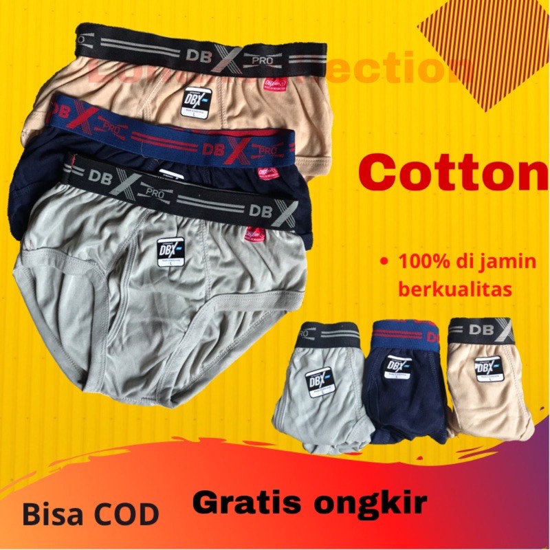 Jual Celana dalam pria karet cowok bahan katun ukuran M L XL 2xL 3xL 4xL jumbo | Shopee Indonesia