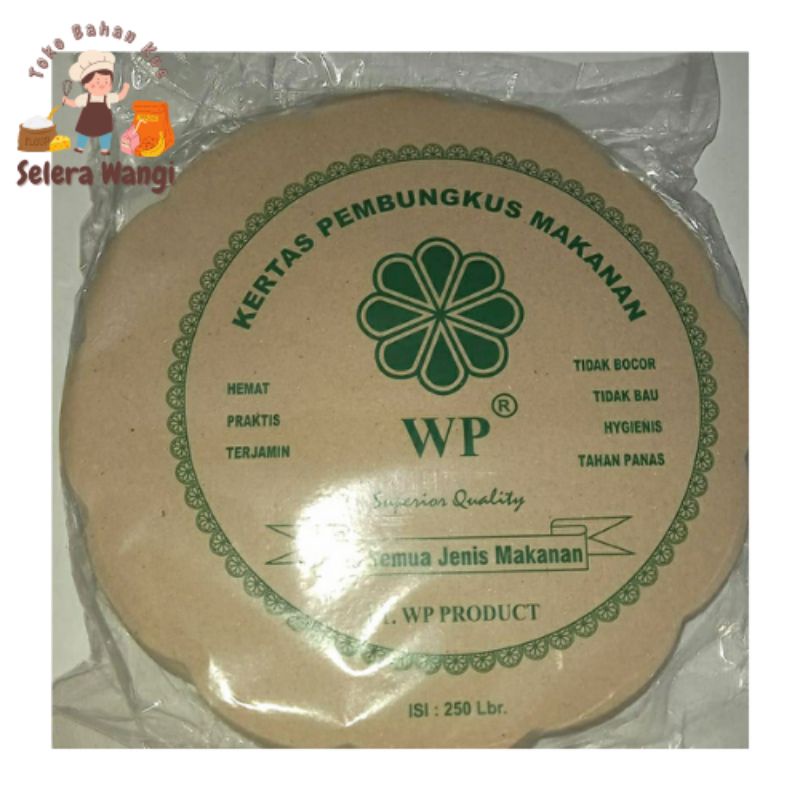 Jual KERTAS BUNGKUS NASI COKLAT BULAT BUNGA WP ISI 250 PCS | Shopee ...