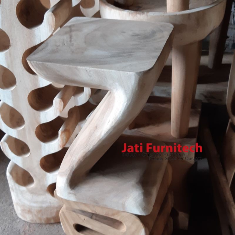 Jual Stool Kayu Suar Trembesi // Kursi Unik | Shopee Indonesia