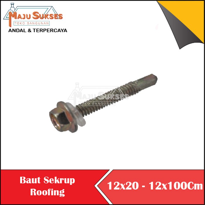 Jual Baut Sekrup Roofing atap seng spandek 2 2,5 3 3,5 4 5 6 6,5 7 7,5 ...