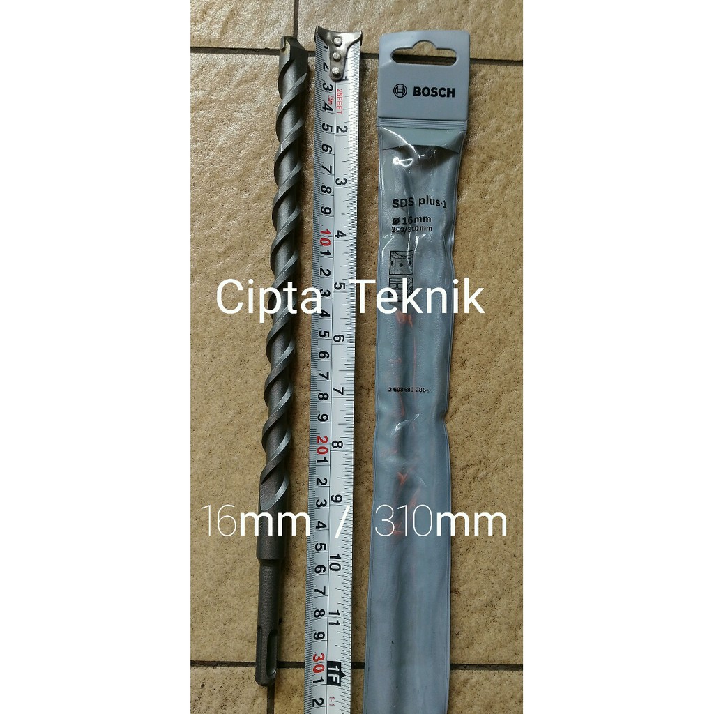 Jual Mata Bor Beton 16mm x 310mm SDS Plus-1 Bosch hammer drill bit | Shopee Indonesia