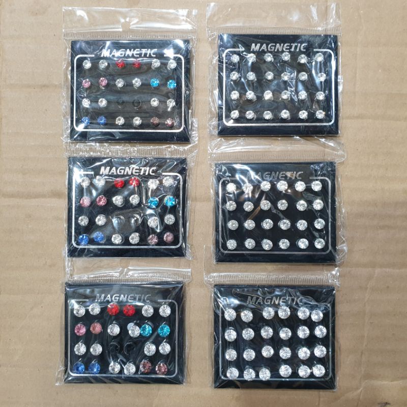 Jual Anting Magnetic Permata Magnet Per Lembar 12pasang Kulakan JNY ...