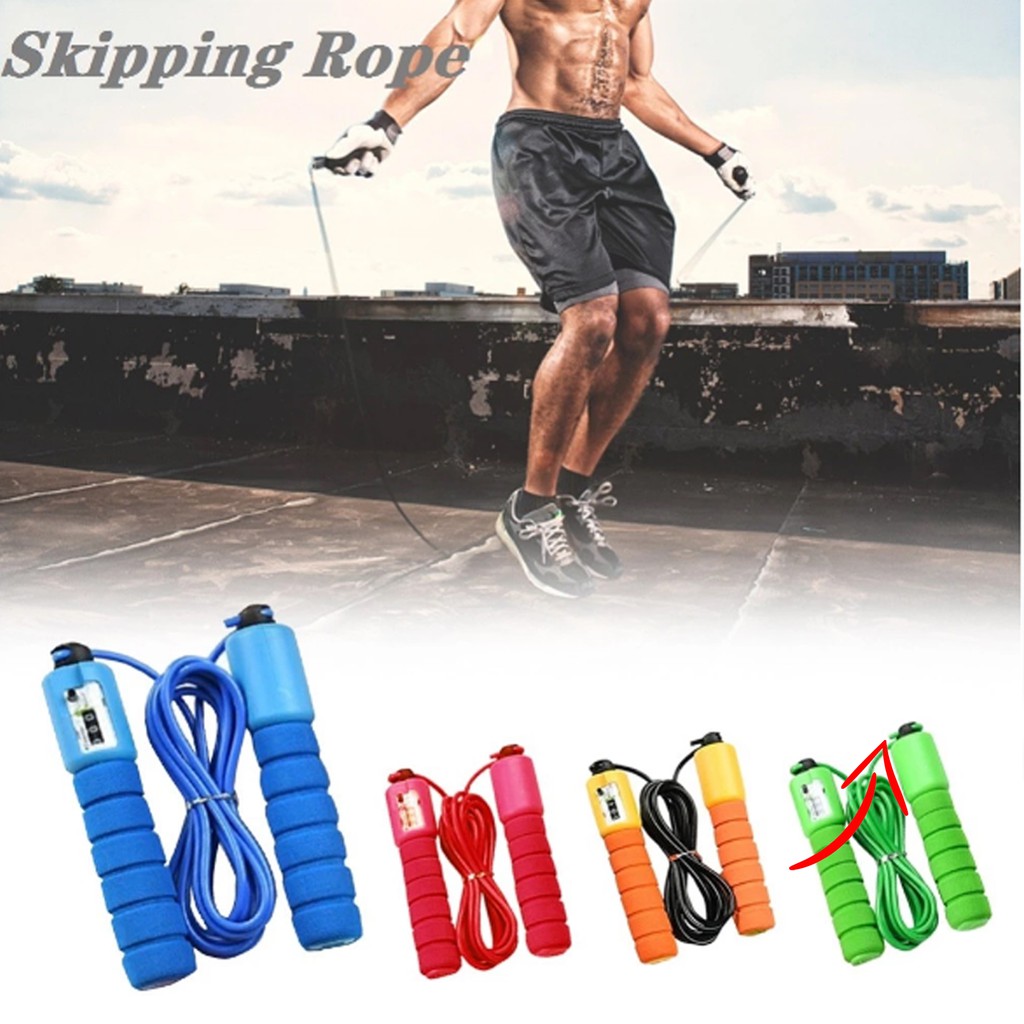 Jual Skipping tali lompat digital counter skip rope hitung digital skip ...