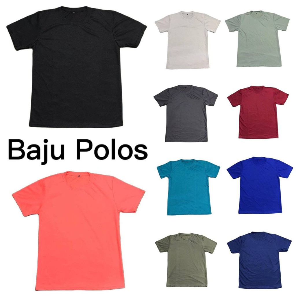 Jual KAOS BAJU POLOS LENGAN PENDEK POLYESTER CORAK | Shopee Indonesia