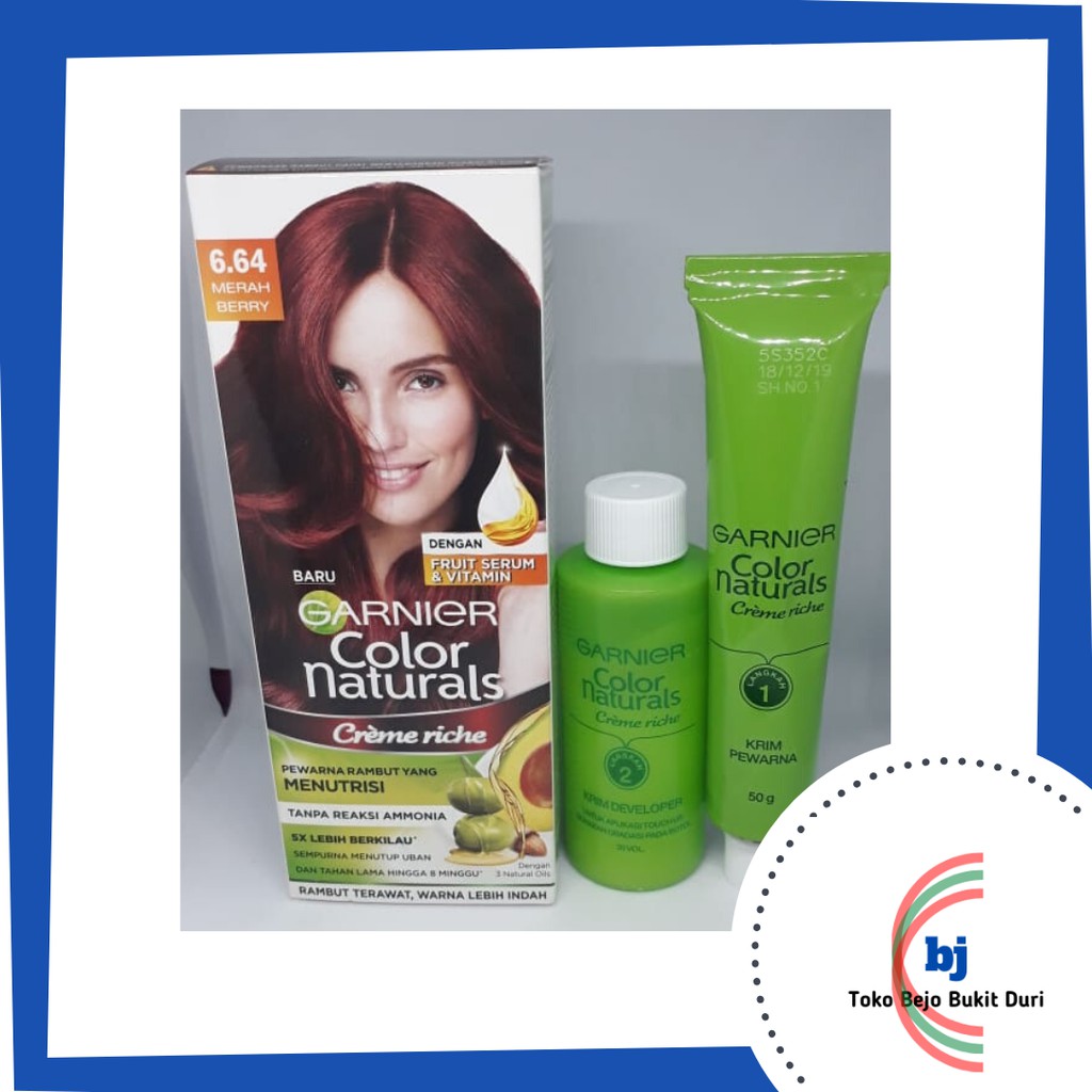 Jual Garnier Color Naturals Creme Riche 105 gr Nomor 6.64 Merah Berry ...