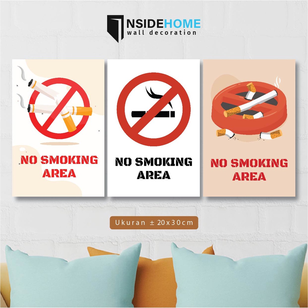 Jual Hiasan Dinding No Smoking Quotes Dilarang Merokok Pajangan Rumah ...
