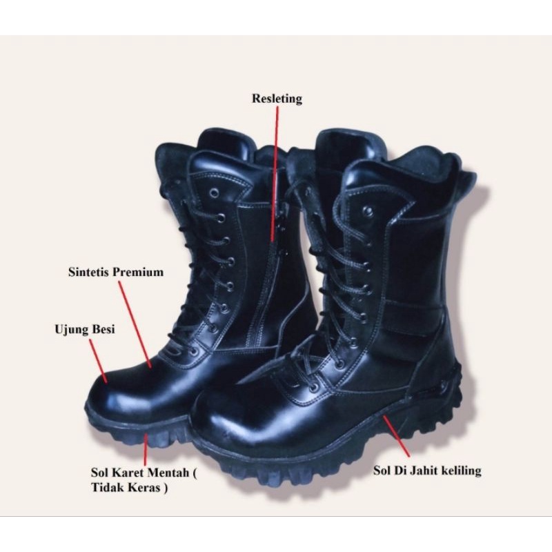 Jual SEPATU SAFETY PDL JATAH PRIA UJUNG BESI TNI/POLRI/SECURITY ...