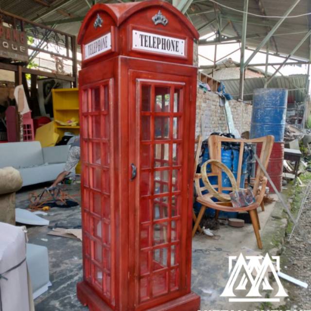 Jual Lemari telepon bahan kayu mix mdf pusaka jati jepara | Shopee ...