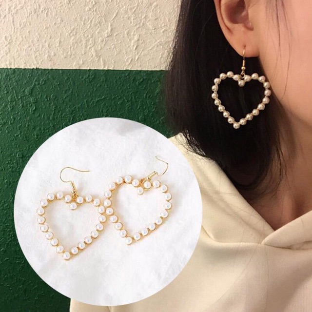 Jual ANTING LOVE MUTIARA ELEGAN MEWAH ANTING FASHION ALA KOREA ANTING ...