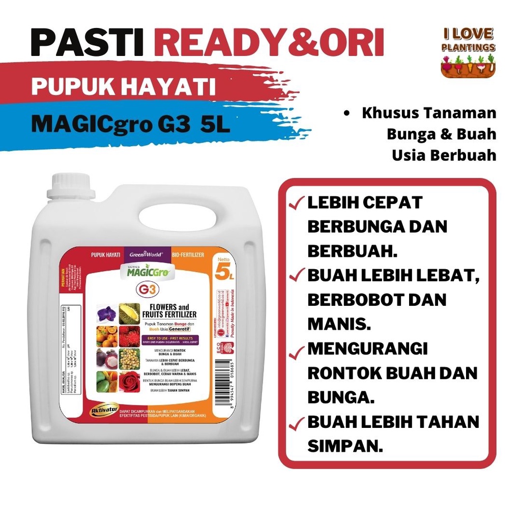 Jual Pupuk Organik MagicGro G3 5 Liter | Shopee Indonesia