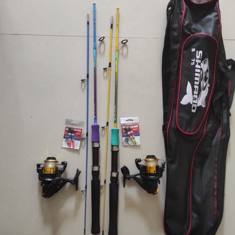 Jual Joran set komplet( 2 joran ,2 reel ,1 tas) praktis siap pakai ...