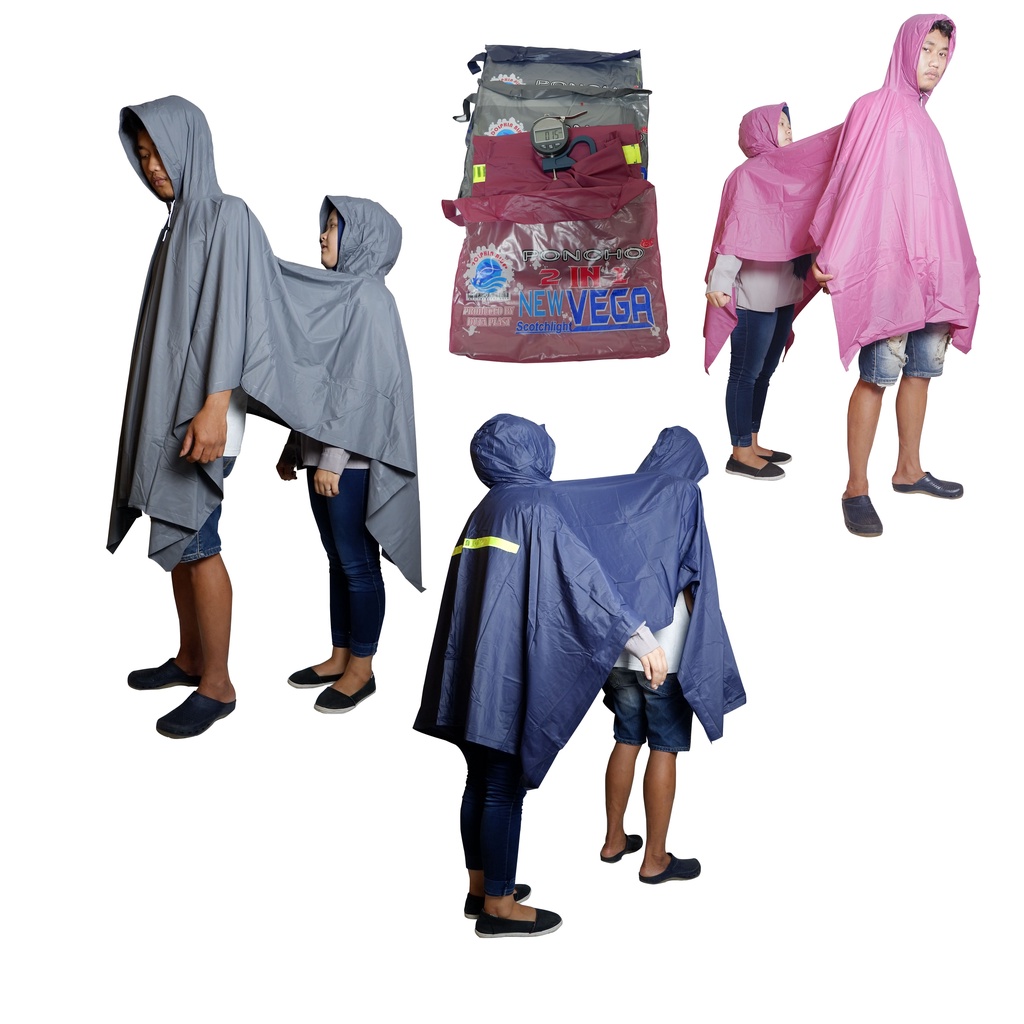 Jual Mantel Jas Hujan Ponco 2 Kepala 2IN1 Untuk Boncengan - Poncho 2 ...