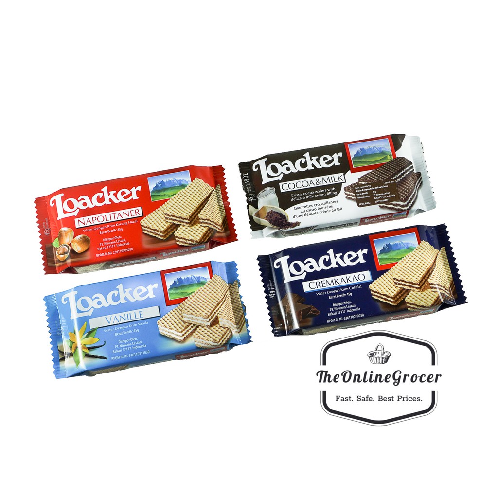 Jual Loacker Classic Wafer 45gr Biskuit wafer Loacker | Shopee Indonesia